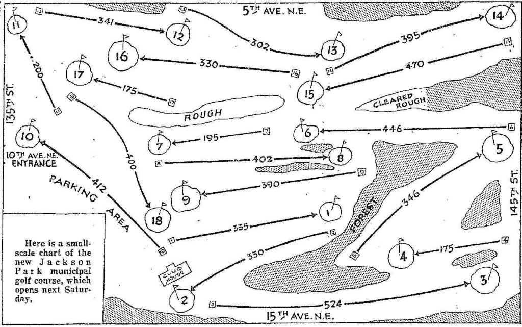 course map May 1930 – Jackson Park Men’s Golf Club